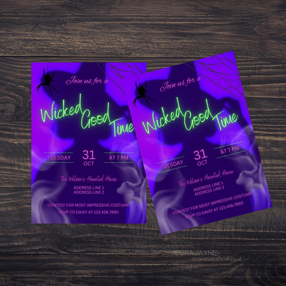 Wicked Good Time Halloween Party Invitation, Halloween Invitation ...