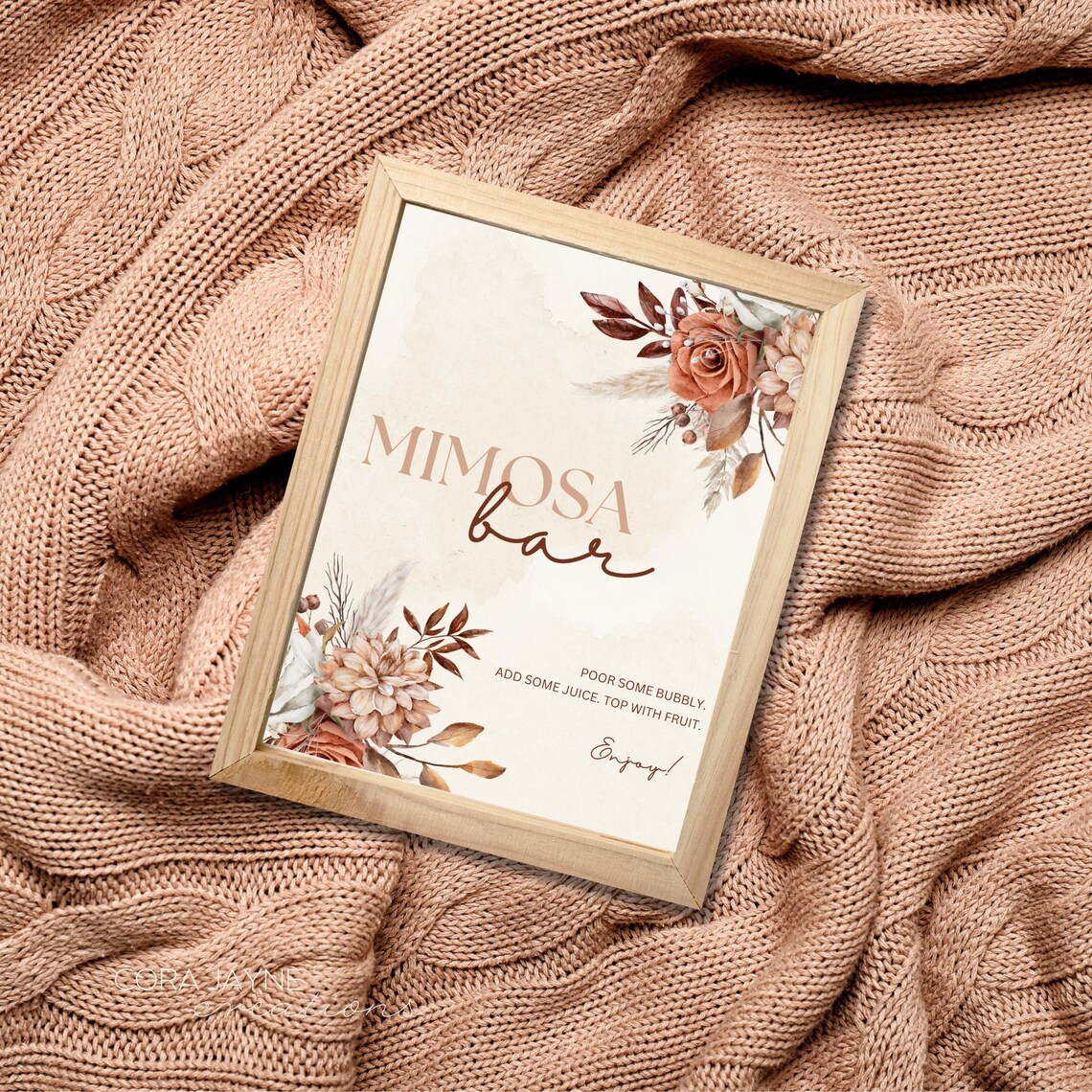 Mimosa Bar Sign, Mimosa Bar, Fall Mimosa Bar Sign, Fall in Love Bridal ...