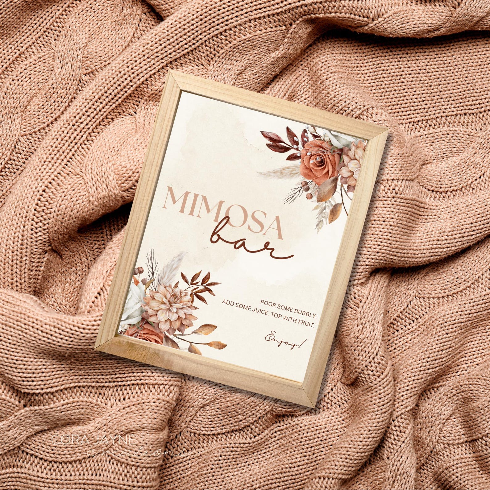 Mimosa Bar Sign, Mimosa Bar, Fall Mimosa Bar Sign, Fall in Love Bridal ...