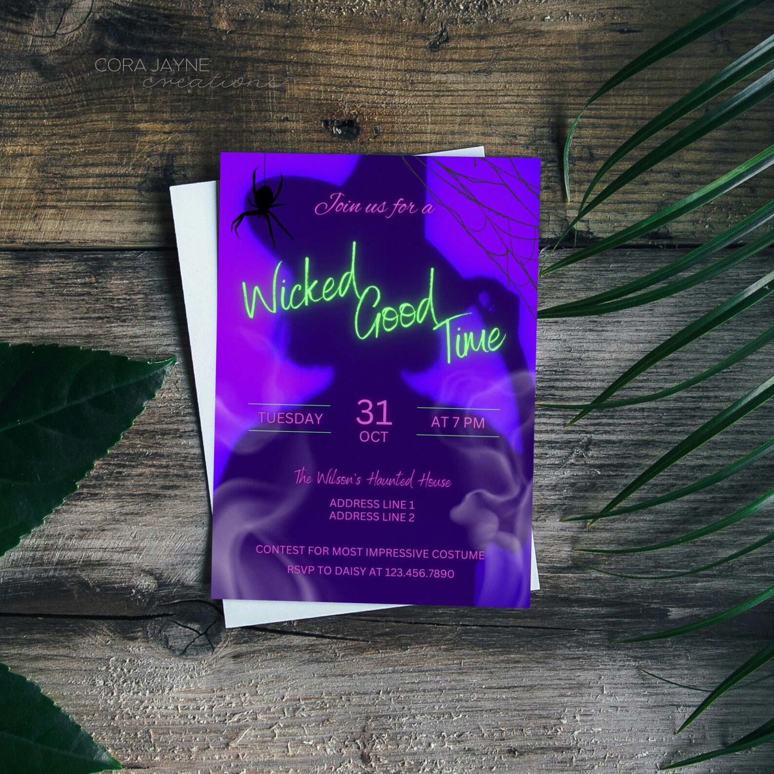 Wicked Good Time Halloween Party Invitation, Spooky Invite, Costume ...