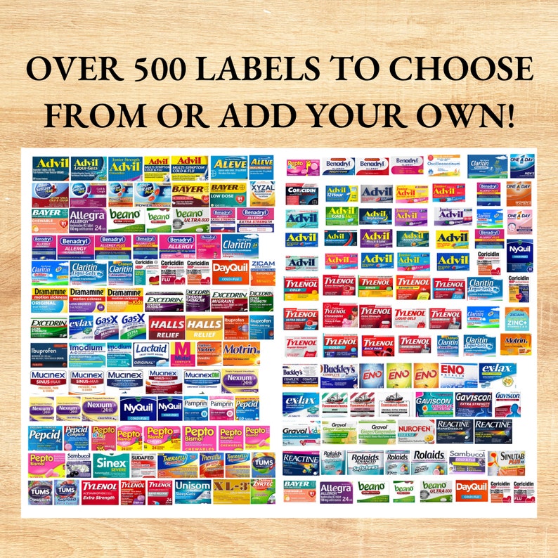 Printable Pill Box Labels Pocket Pharmacy Labels Travel Pill - Etsy Canada