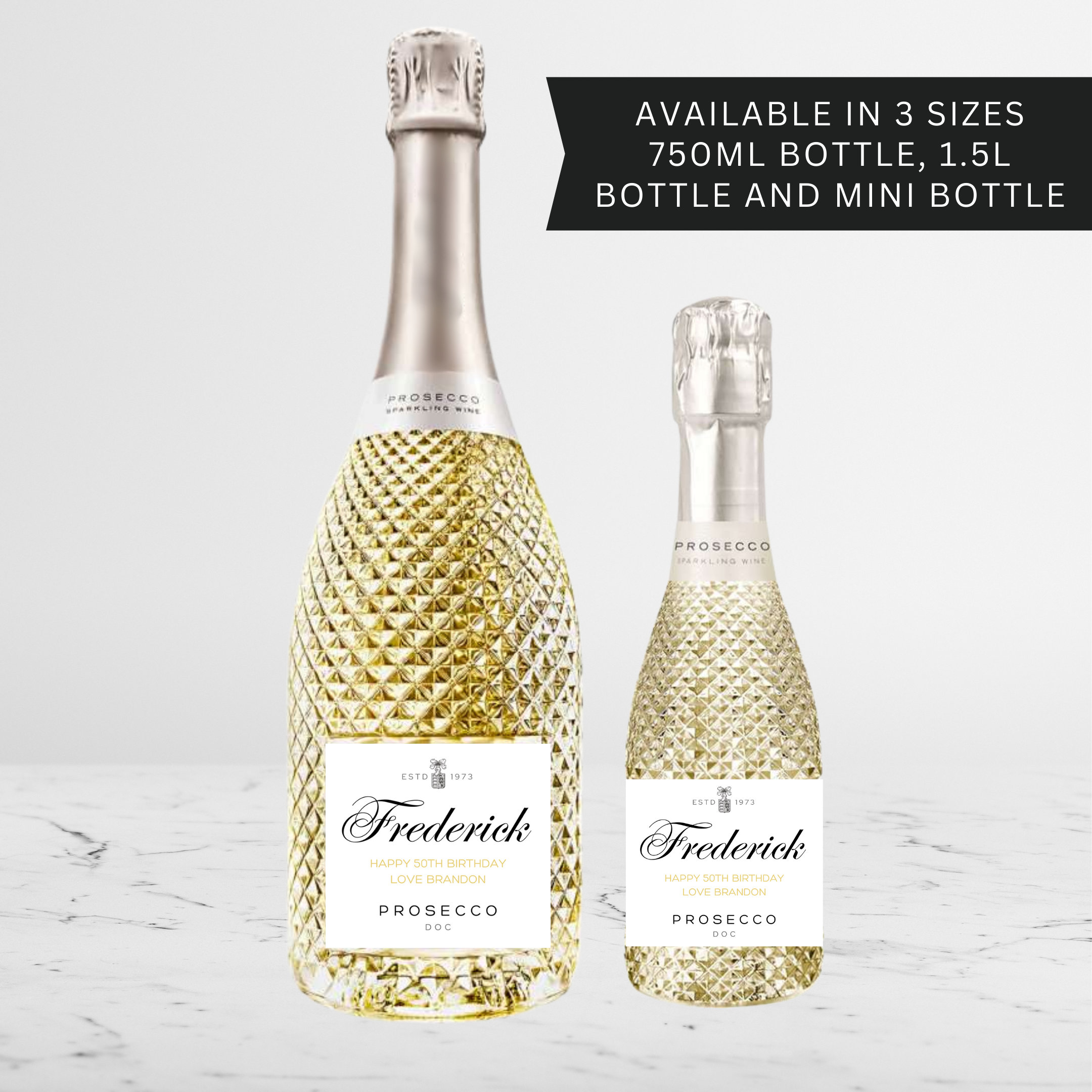Personalized Prosecco Champagne Wine Label, Birthday Champagne Label ...