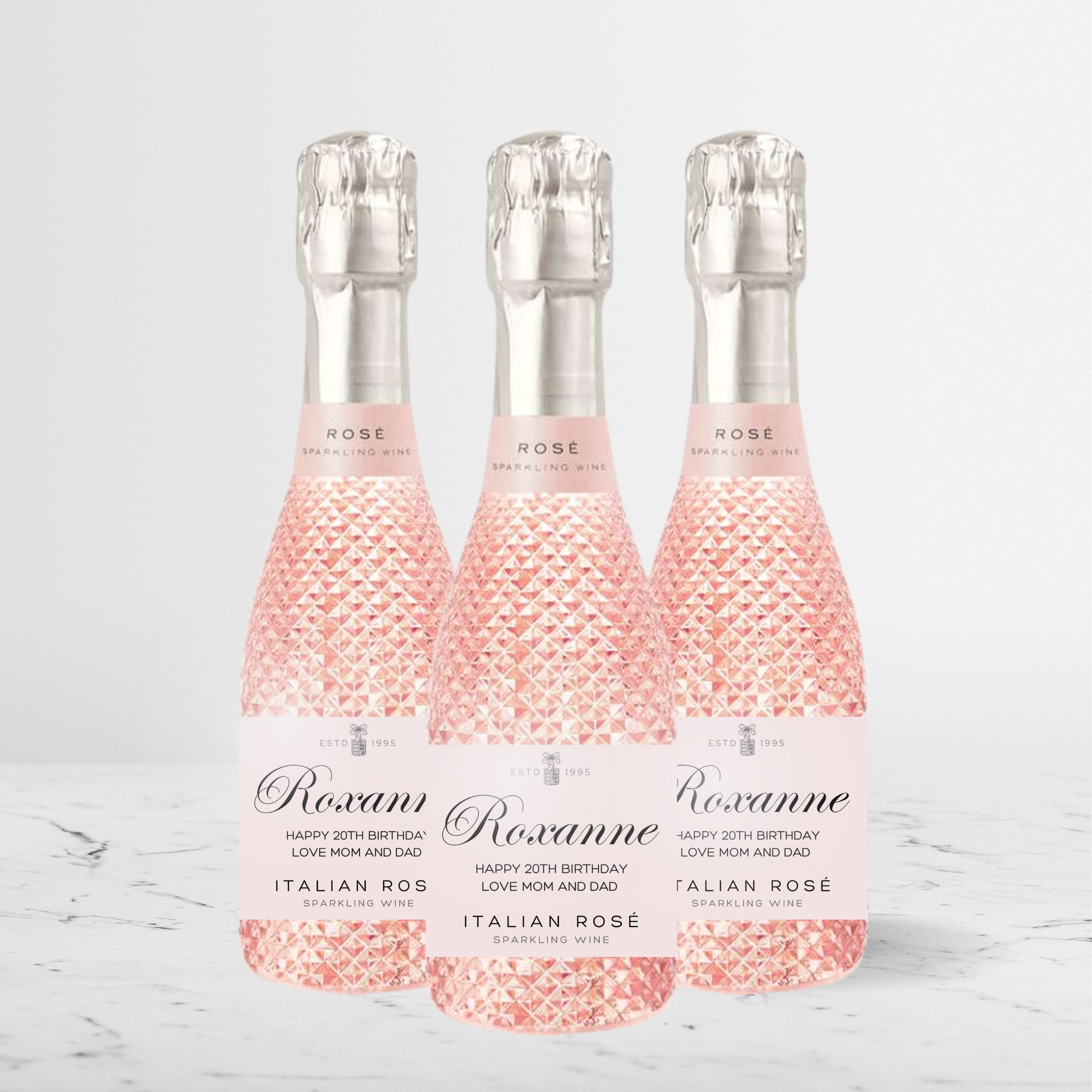 Personalized Prosecco Champagne Wine Label, Birthday Champagne Label ...