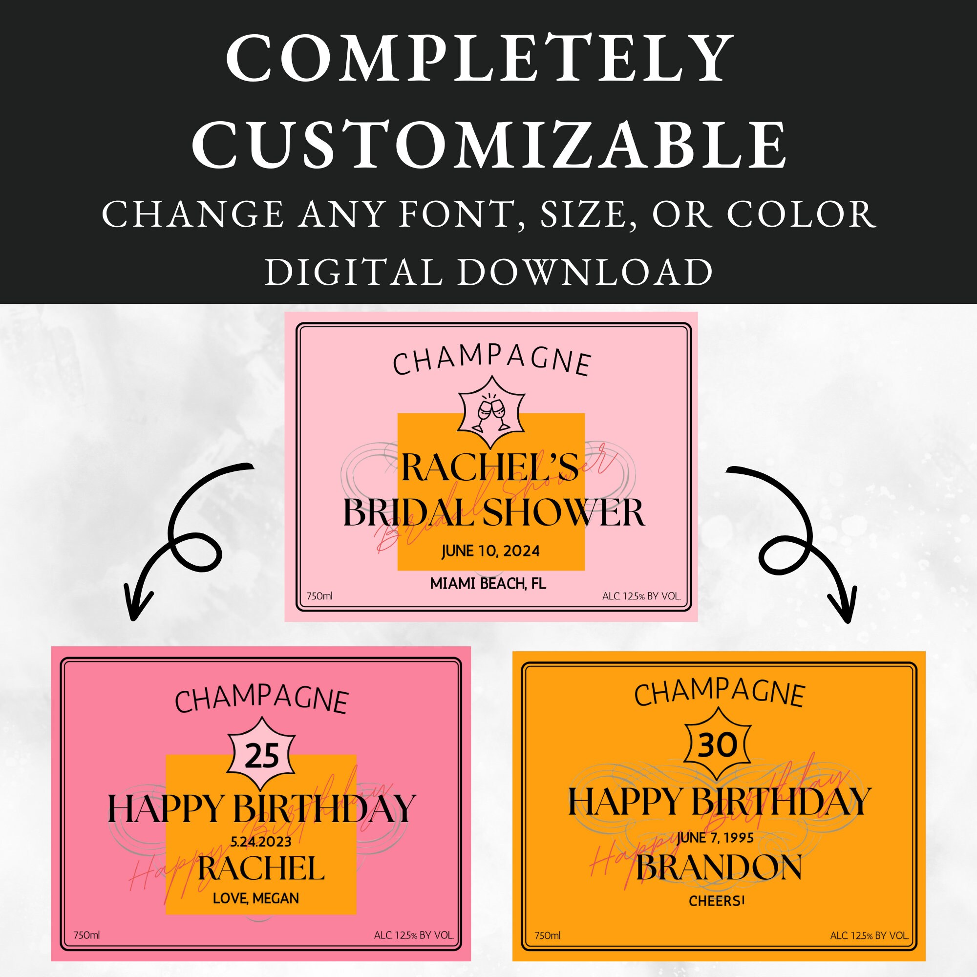 Maid of Honor Proposal Custom Mini Champagne Labels, Bridesmaid ...