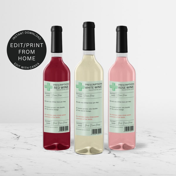 Funny Wine Labels - Etsy UK