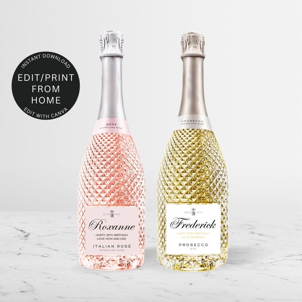 Personalized Mini Prosecco Labels - Etsy