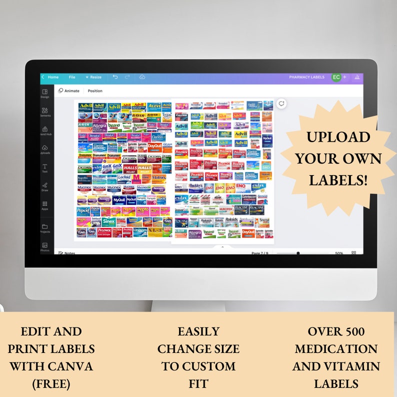 Printable Pill Box Labels Pocket Pharmacy Labels Travel Pill - Etsy Canada