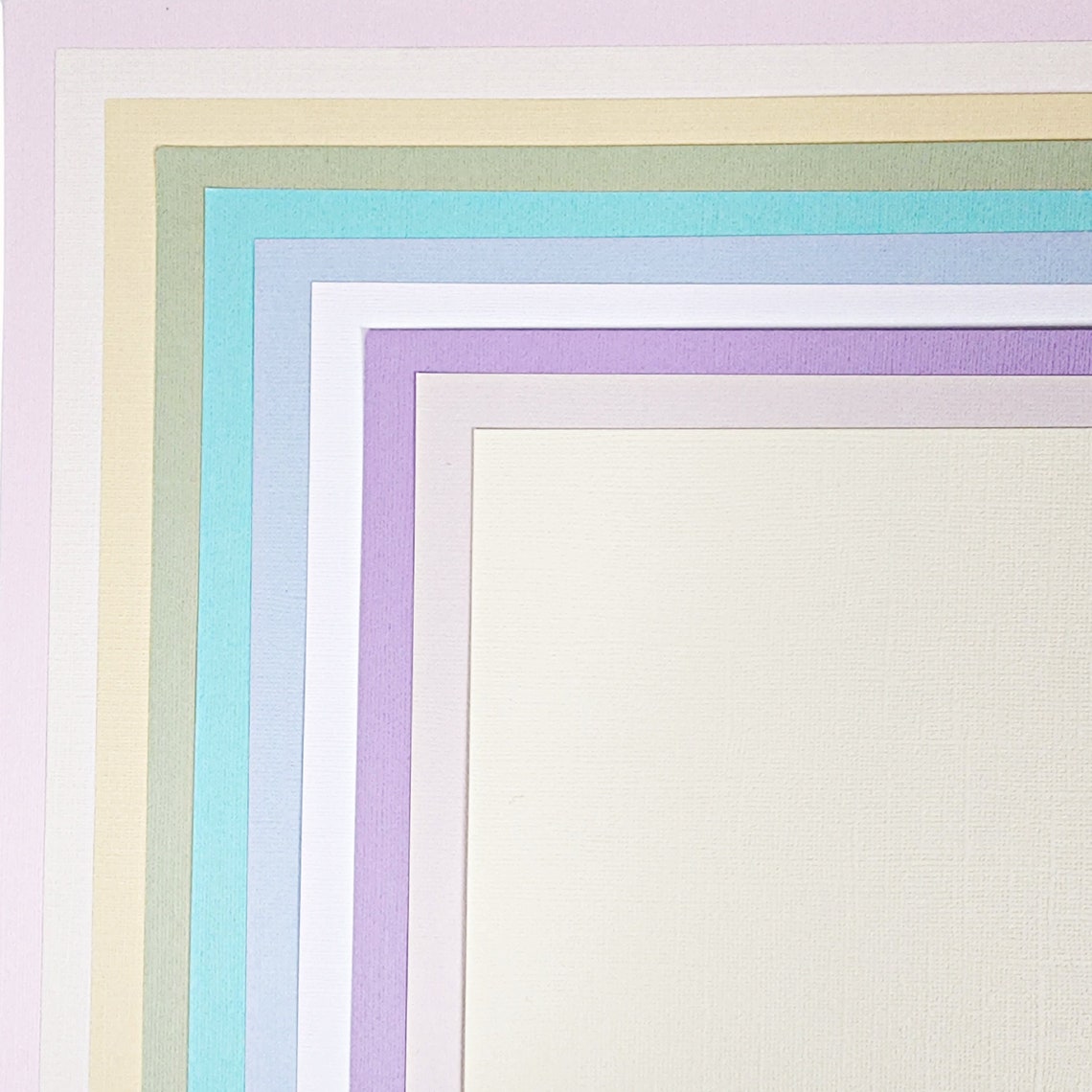 Bazzill Soft Pastels Cardstock Variety Pack -10 Sheets Spring 12x12 ...