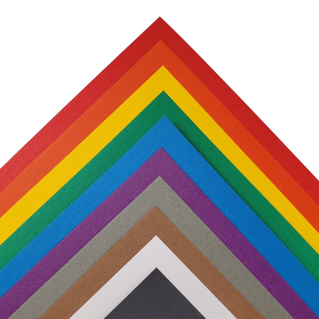 BAZZILL Cardstock Classic Rainbow Cardstock Variety Pack - 10 Sheets ...