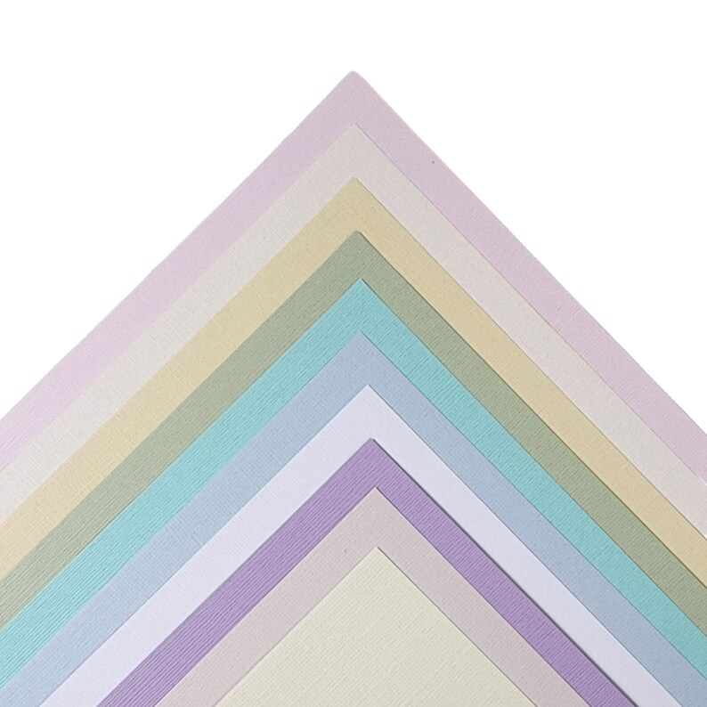 Bazzill Soft Pastels Cardstock Variety Pack -10 Sheets Spring 12x12 ...