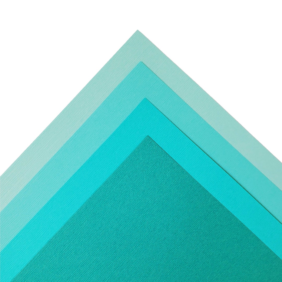 Bazzill Mono Turquoise Cardstock Variety Pack - 12 Sheets Bazzill 12x12 ...