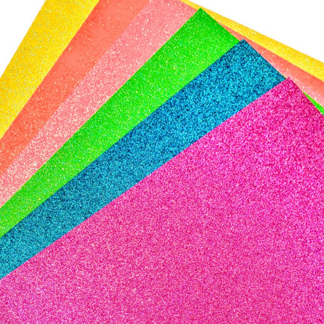 NEON Glitter Cardstock Assortment Pack - 6 Sheets American Crafts ...