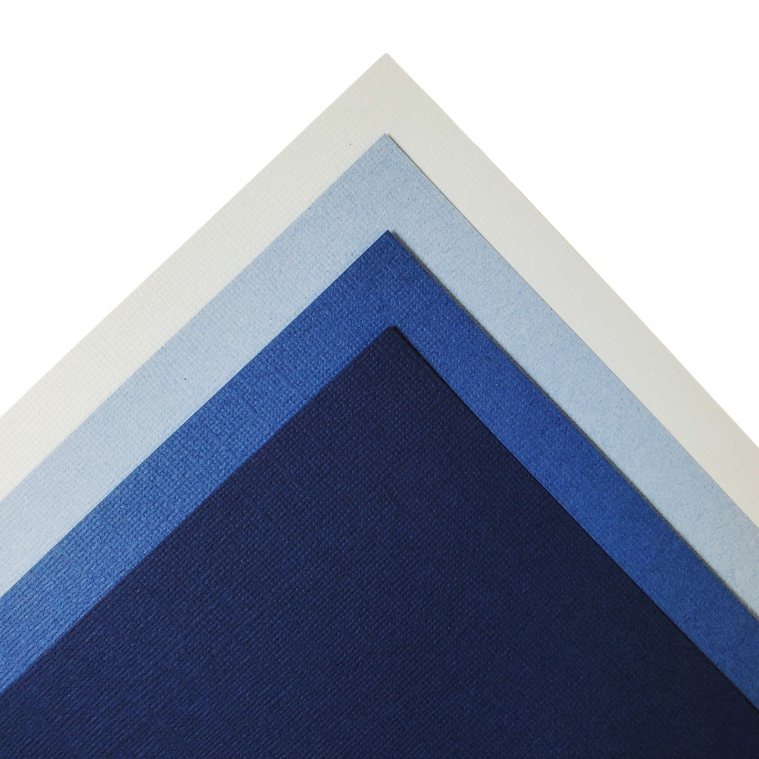 Bazzill Mono Navy Cardstock Variety Pack 12 Sheets Blue 12x12 Cardstock ...