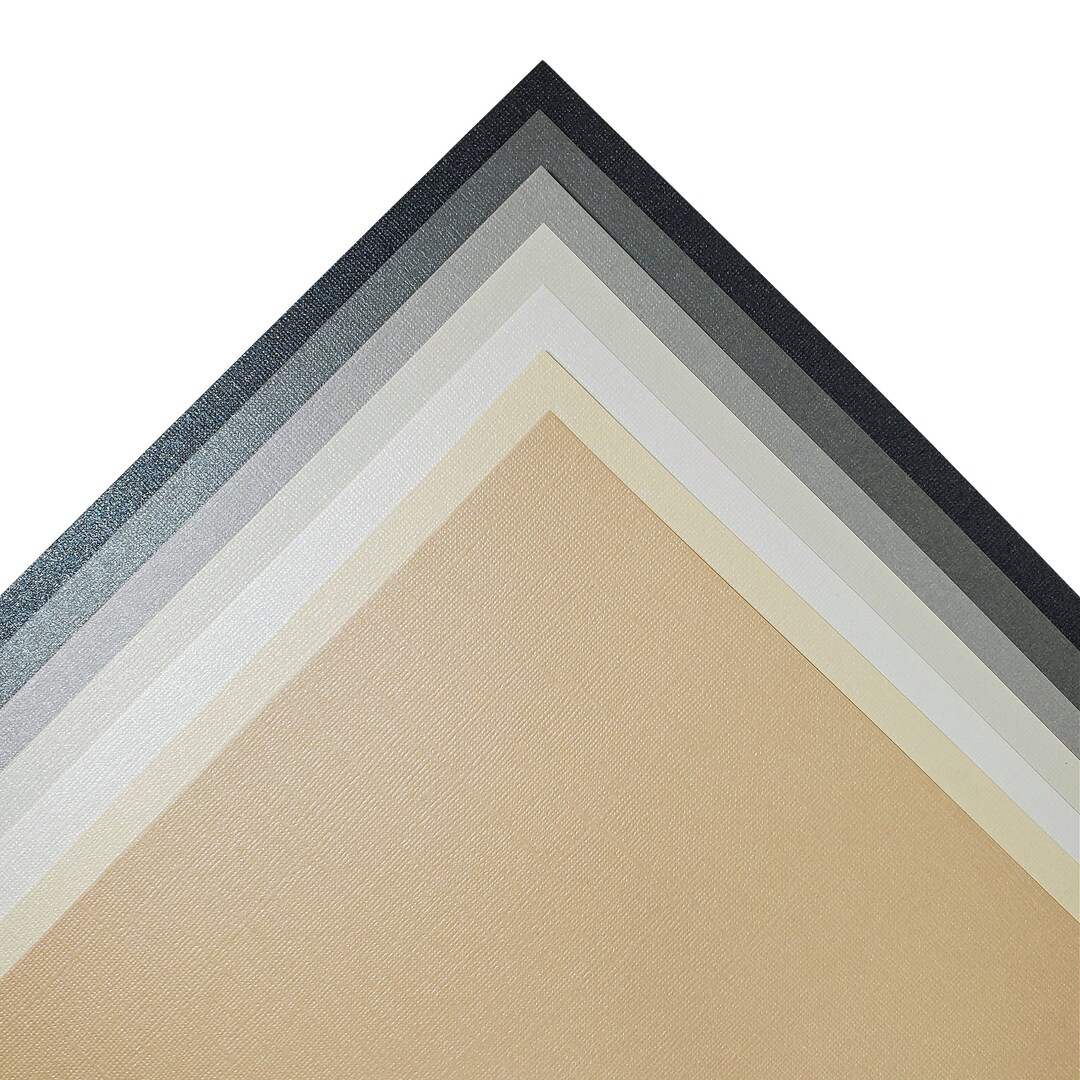 NEUTRALS Pearlescent Cardstock Variety Pack 12x12 Mica Coated Cardstock ...