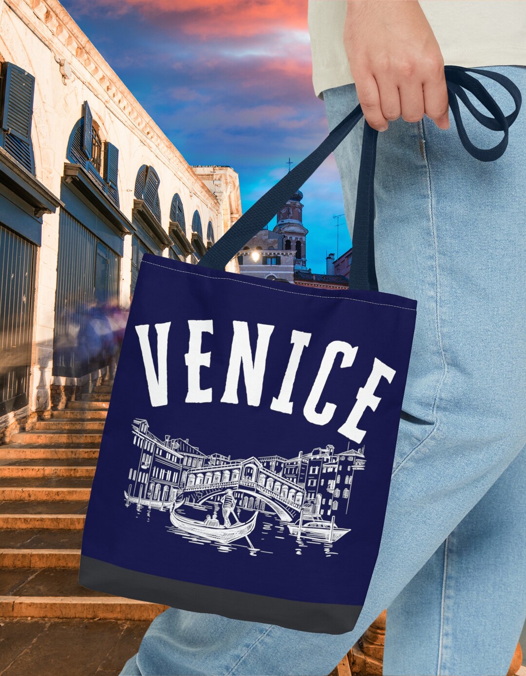 Tote Bag Traveler Bag Colorful Travel Bags Venice Souvenir Bag Rialto ...
