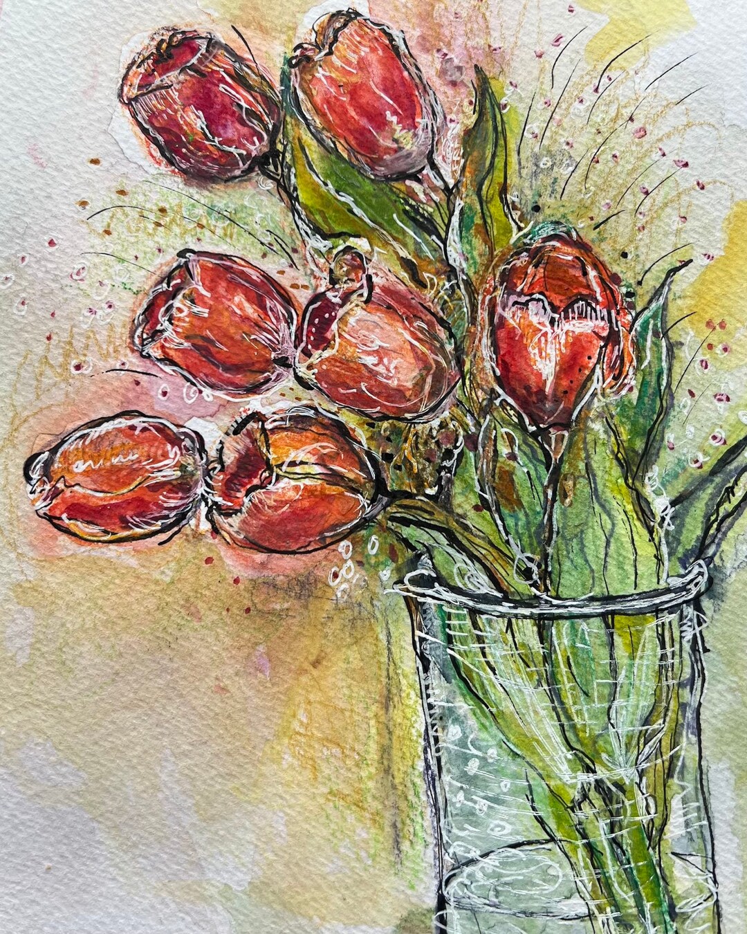 WATERCOLOR INSTANT DOWNLOAD-100% Handmade Watercolor Wall Art ...