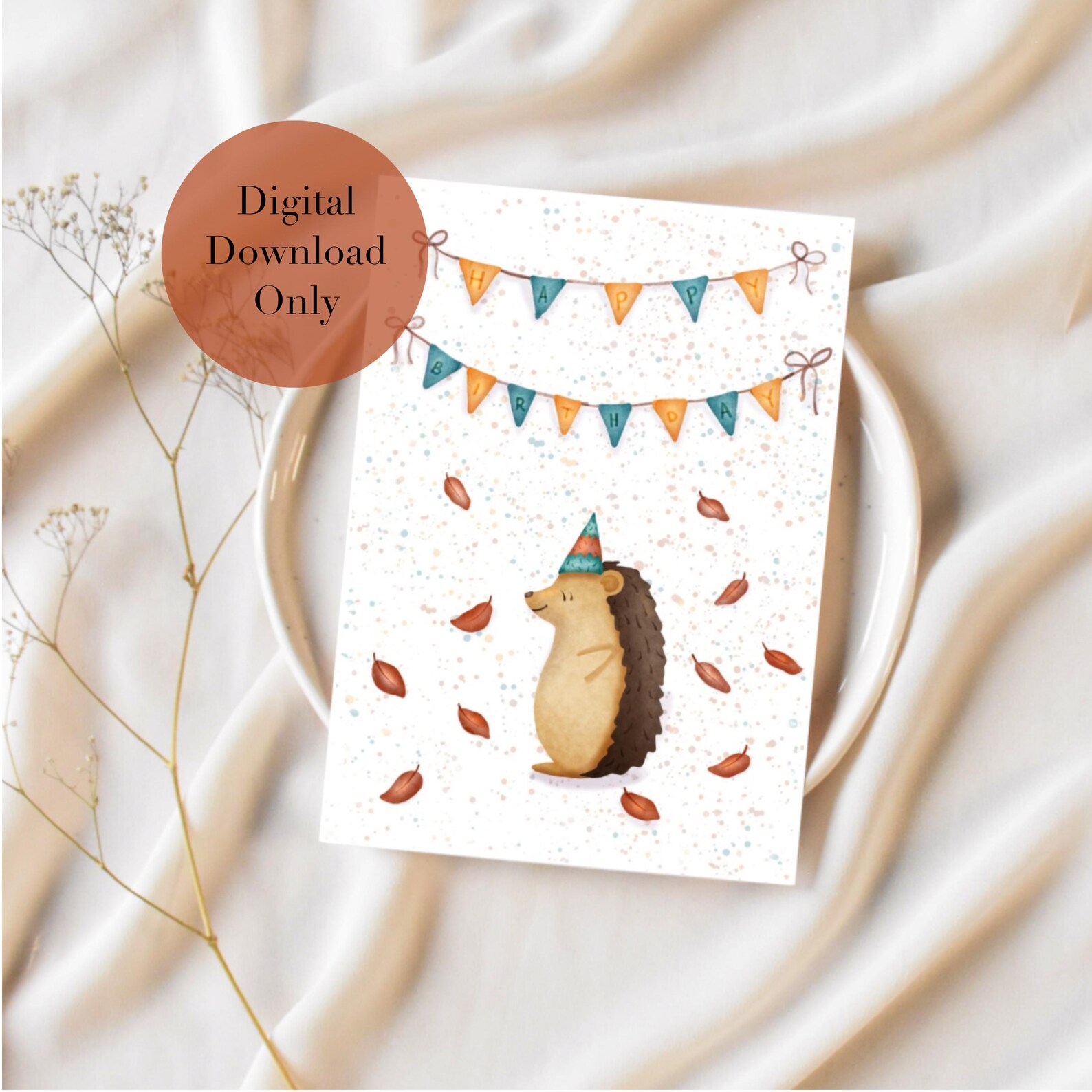 Happy Birthday Greeting Card Fall Birthday Card Digital Birthday Card ...