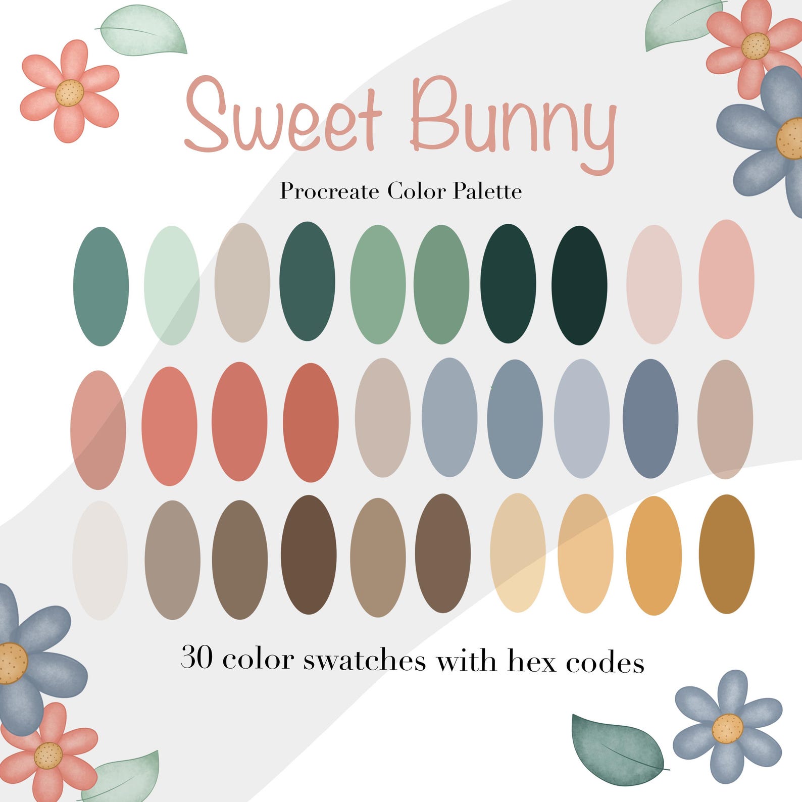 Spring Procreate Color Palette Procreate Color Swatches iPad ...