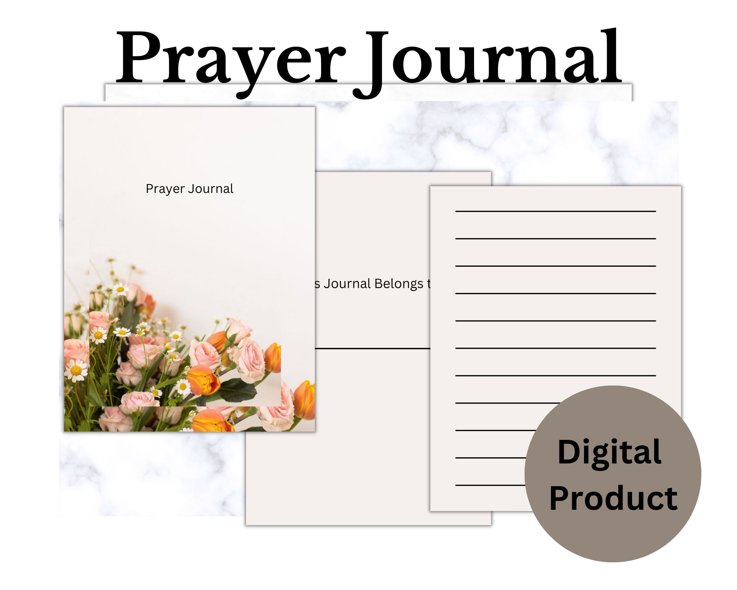Prayer Journal Faith Bible Study Printable PDF - Etsy