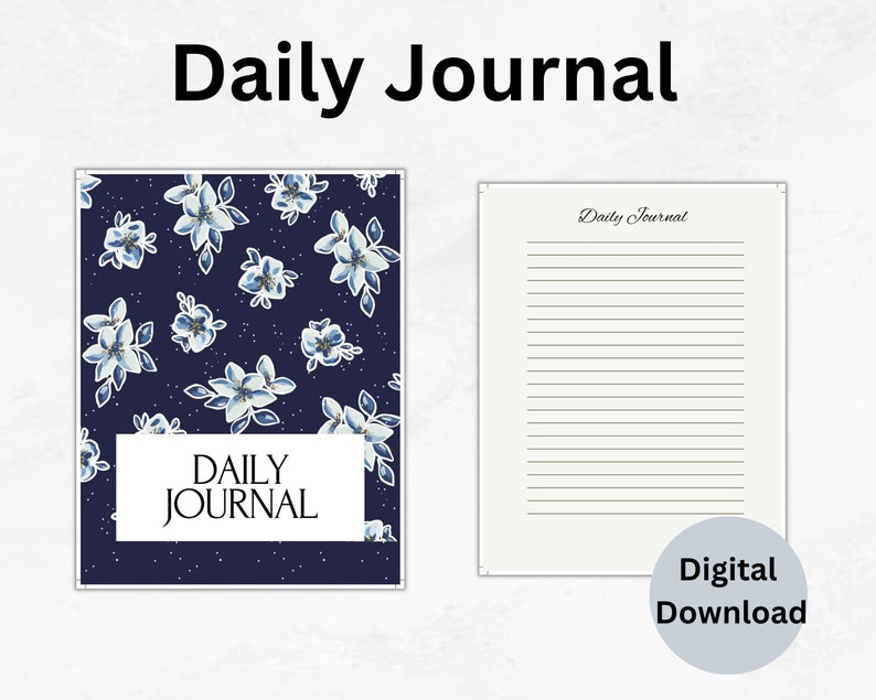 Daily Journal Printable PDF - Etsy