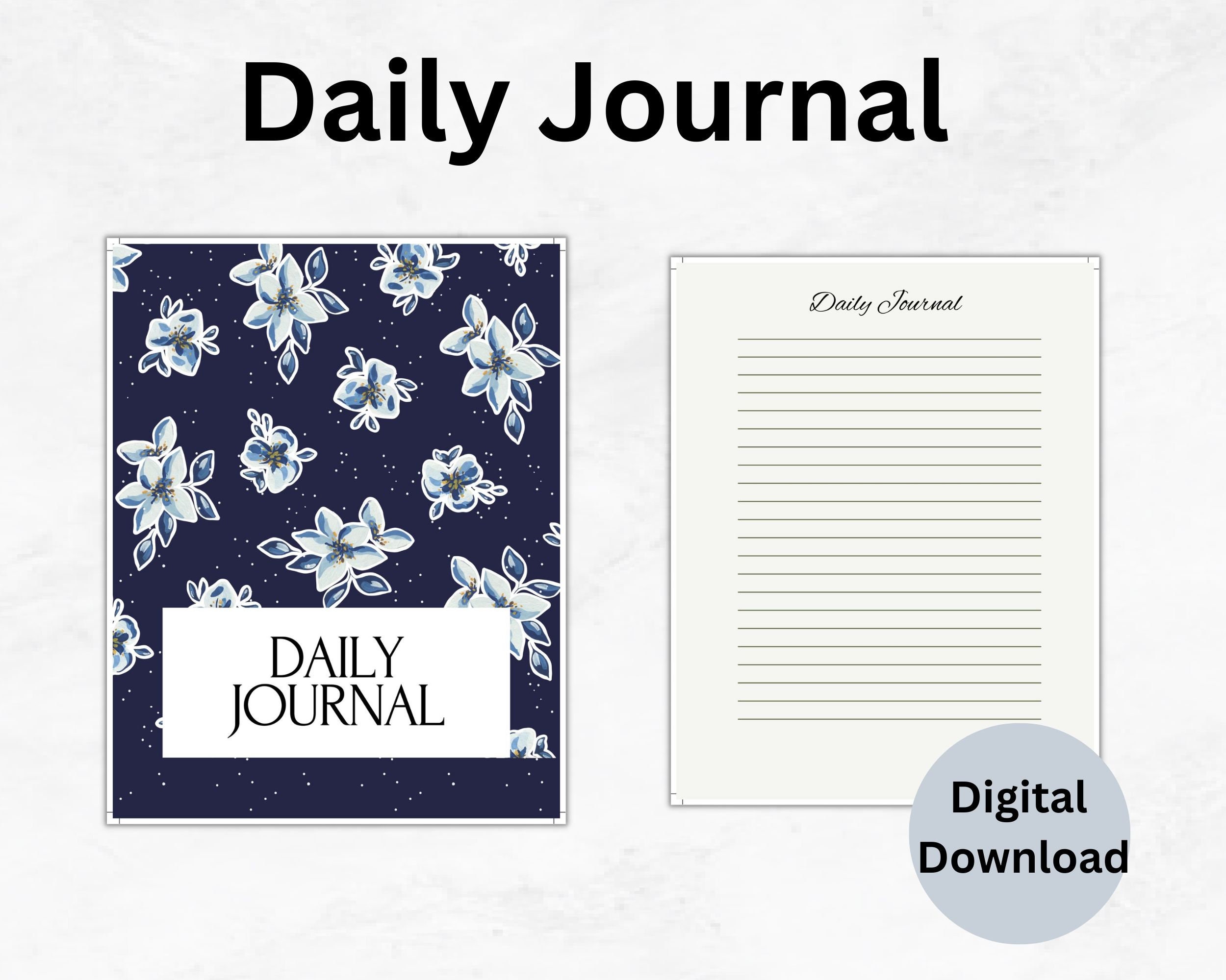 Daily Journal Printable PDF - Etsy