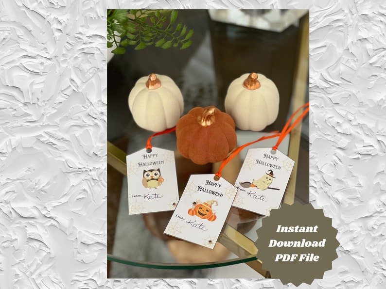 Halloween Treat Bag Tags Printable - Etsy