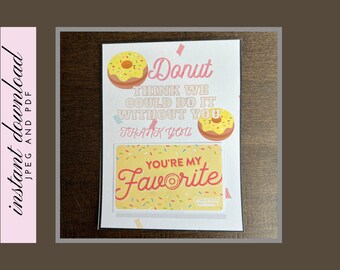 Thank You Gift Card Tag Printable Download - Etsy