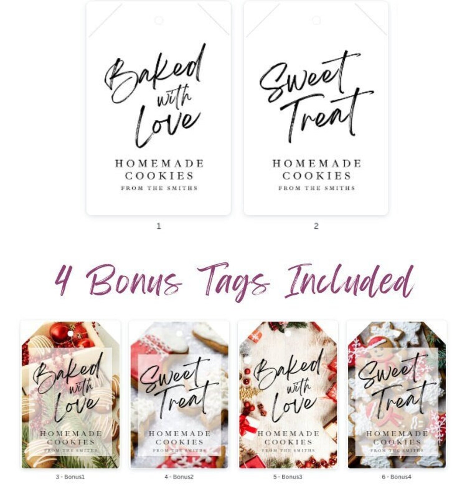 Gift Tag Printable, Gift Tag Printable, Christmas Cookie Tag ...