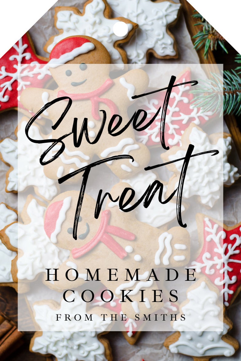 Gift Tag Printable, Gift Tag Printable, Christmas Cookie Tag ...