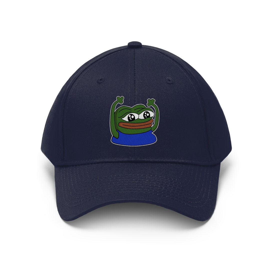 Navy Embroidered Pepe the Frog Hat | Pepe the Frog Meme Happy Peepo | Funny Hat Meme Gift - Etsy
