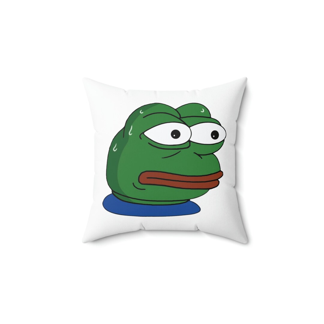 Pepe the Frog Cozy Pillow Sweating Pepe Meme Meme Aesthetic House Decor ...