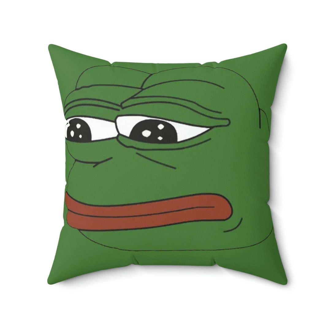 Pepe the Frog Pillow Sad Frog Meme Comfy and Funny Pillow for All ...