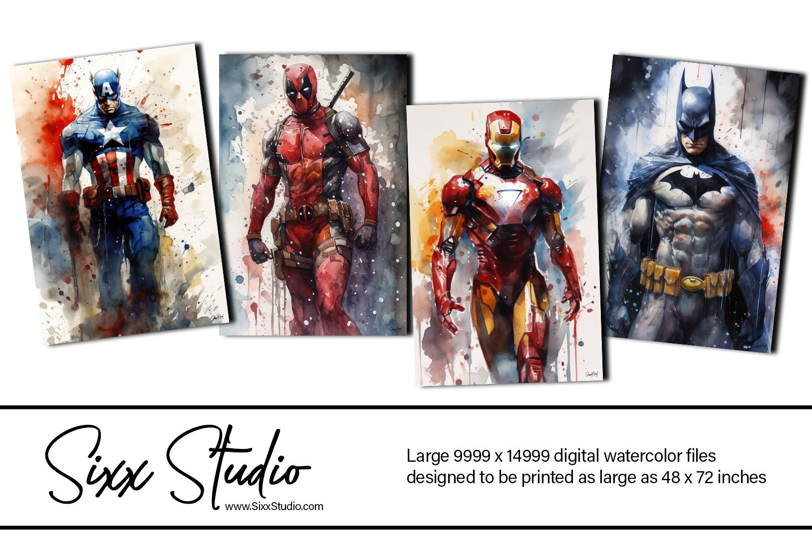 Digital Water Color Fan Art Large Format 9999 X 14999 Dimensions - Etsy