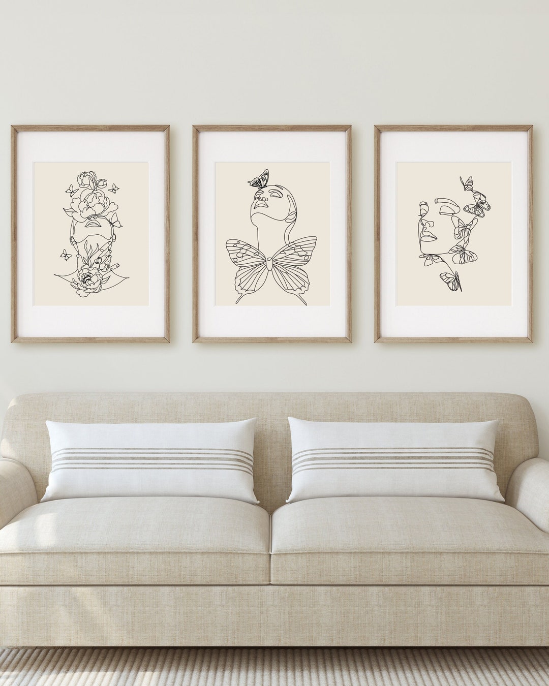 3 Piece Aesthetic Line Art Digital Download Printable Art Inspirational ...