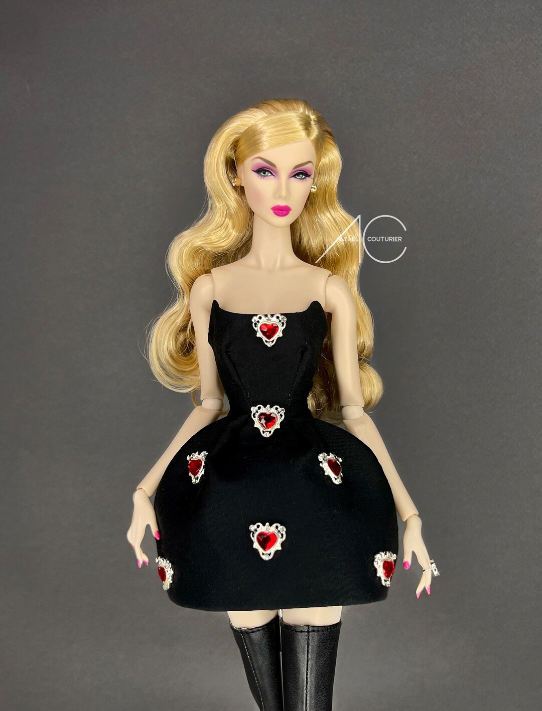 Little Black Dress for Fashion Royalty or Nuface Doll Clothes Barbie ...