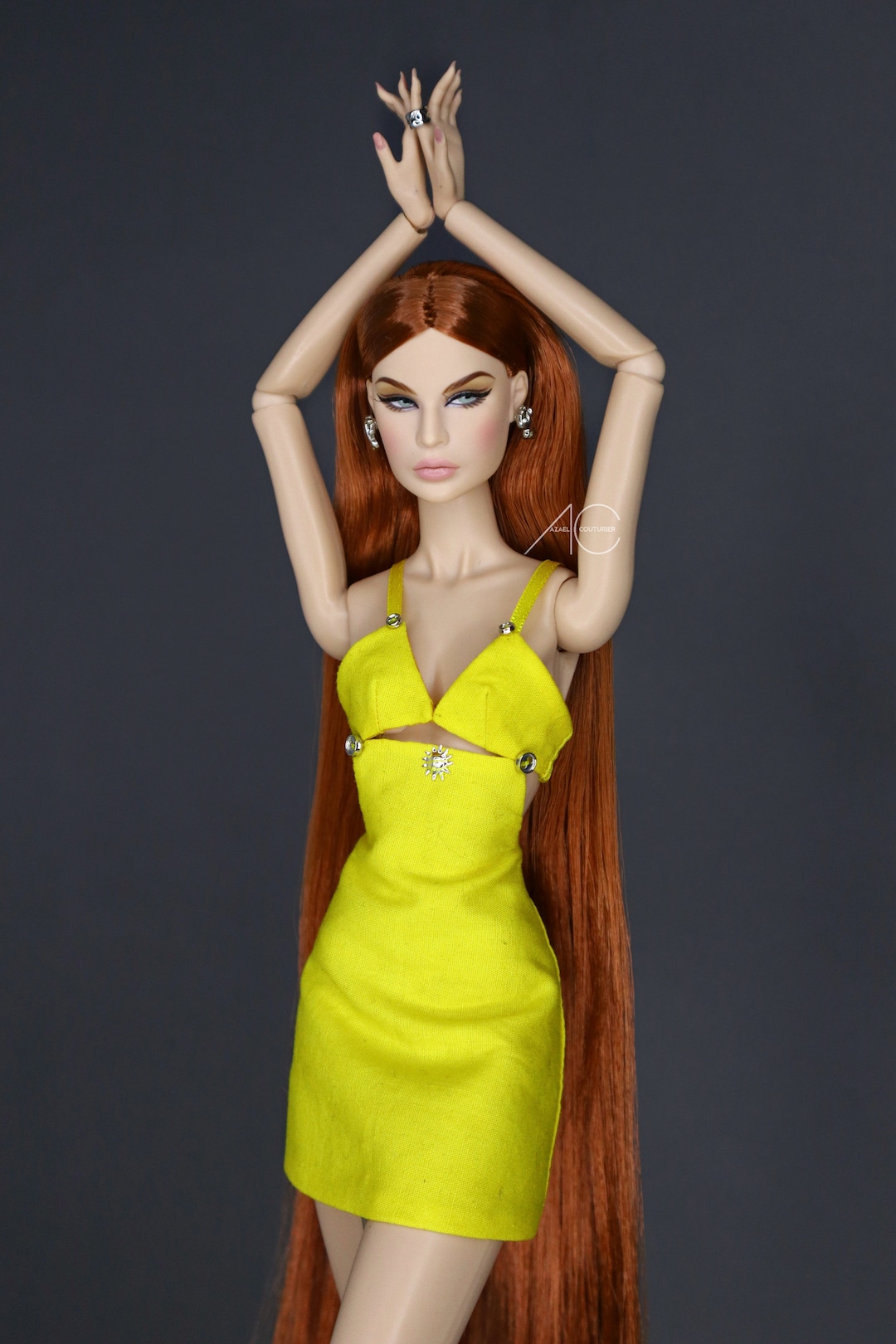 Yellow Outfit for Fashion Royalty or Nuface Doll Clothes - Etsy