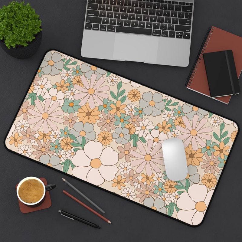 Boho Floral Extra Mouse Pad - Etsy