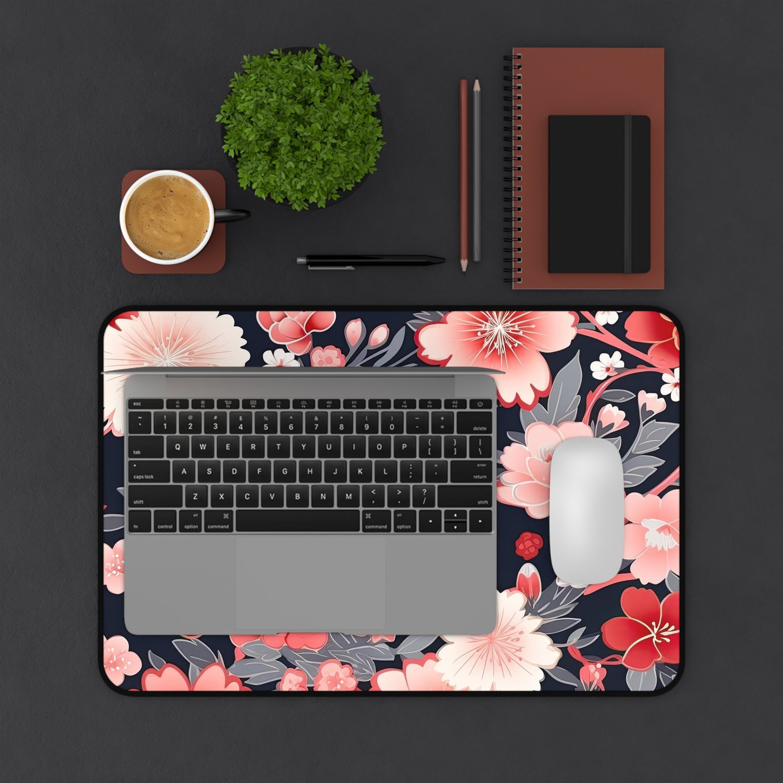 Elegant Japanese Floral Desk Mat Large Desk Mat Desk - Etsy