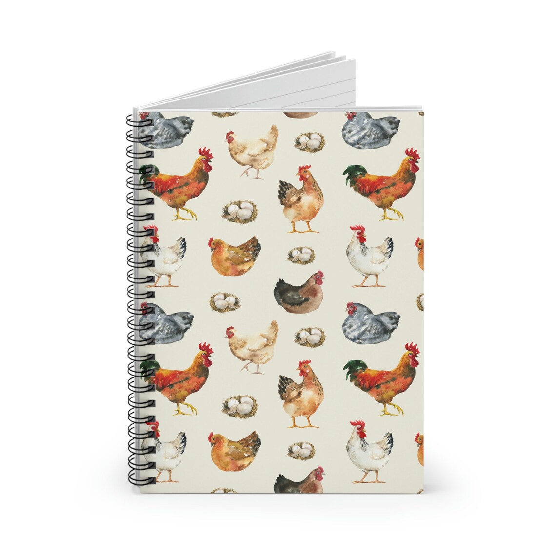 Spiral Notebook, Chicken Lined Notebook, Chicken Keeping Journal ...
