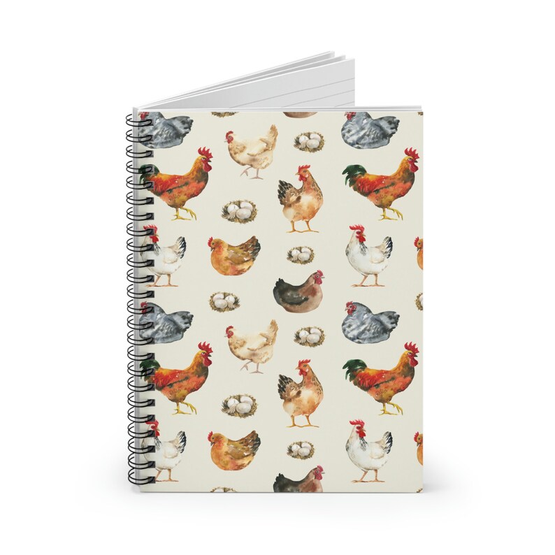 Spiral Notebook, Chicken Lined Notebook, Chicken Keeping Journal ...