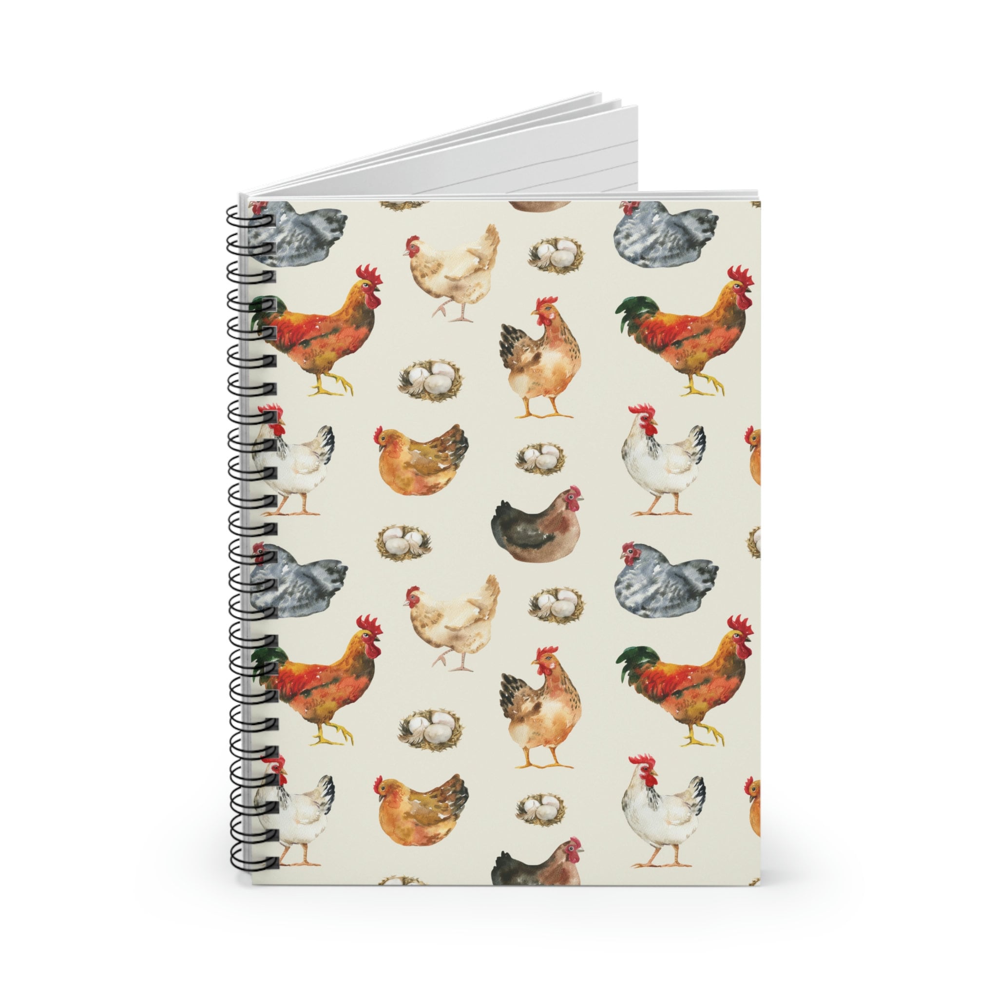Spiral Notebook, Chicken Lined Notebook, Chicken Keeping Journal ...
