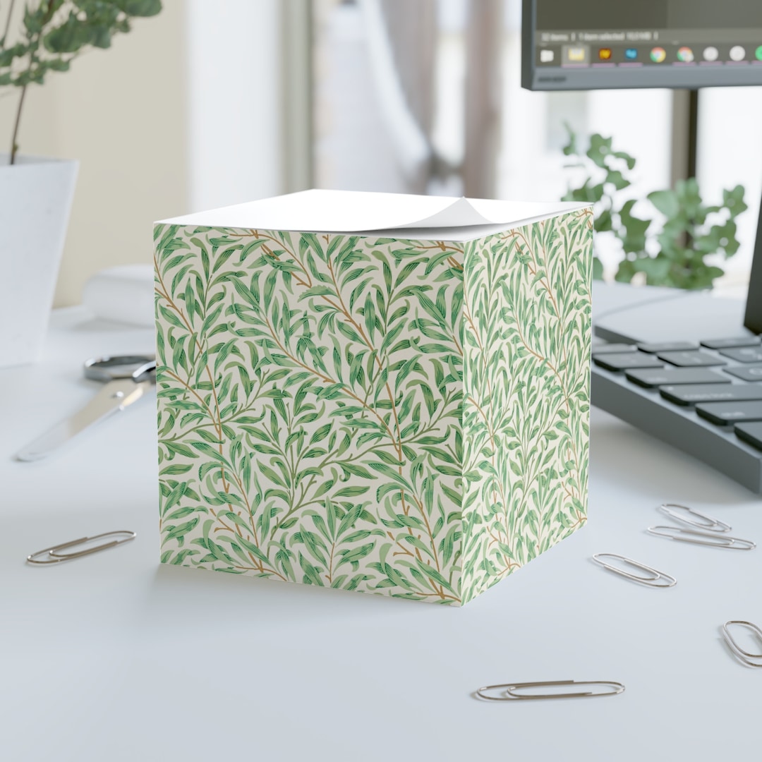 Tropical Greenery Note Cube, Pretty Botanical Vines Memo Cube, Sticky ...