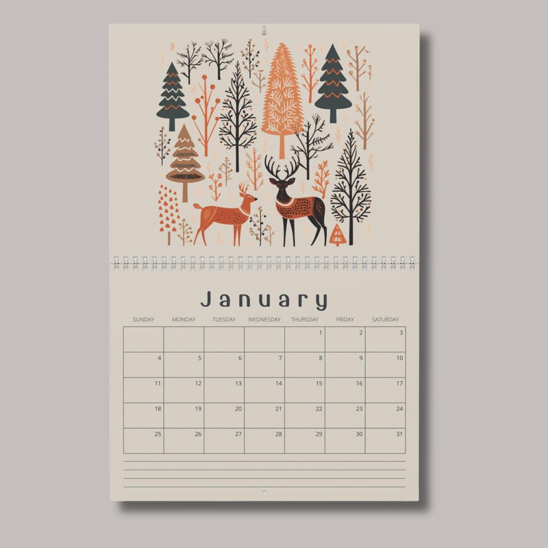 2026 Hygge Wall Calendar - Etsy