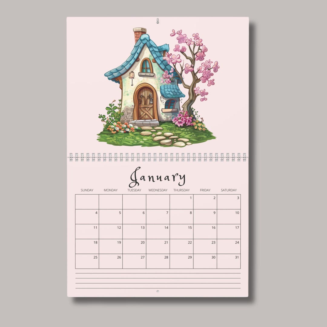 2026 Quirky Cottages Wall Calendar, Unique Monthly Planner, Cottage ...