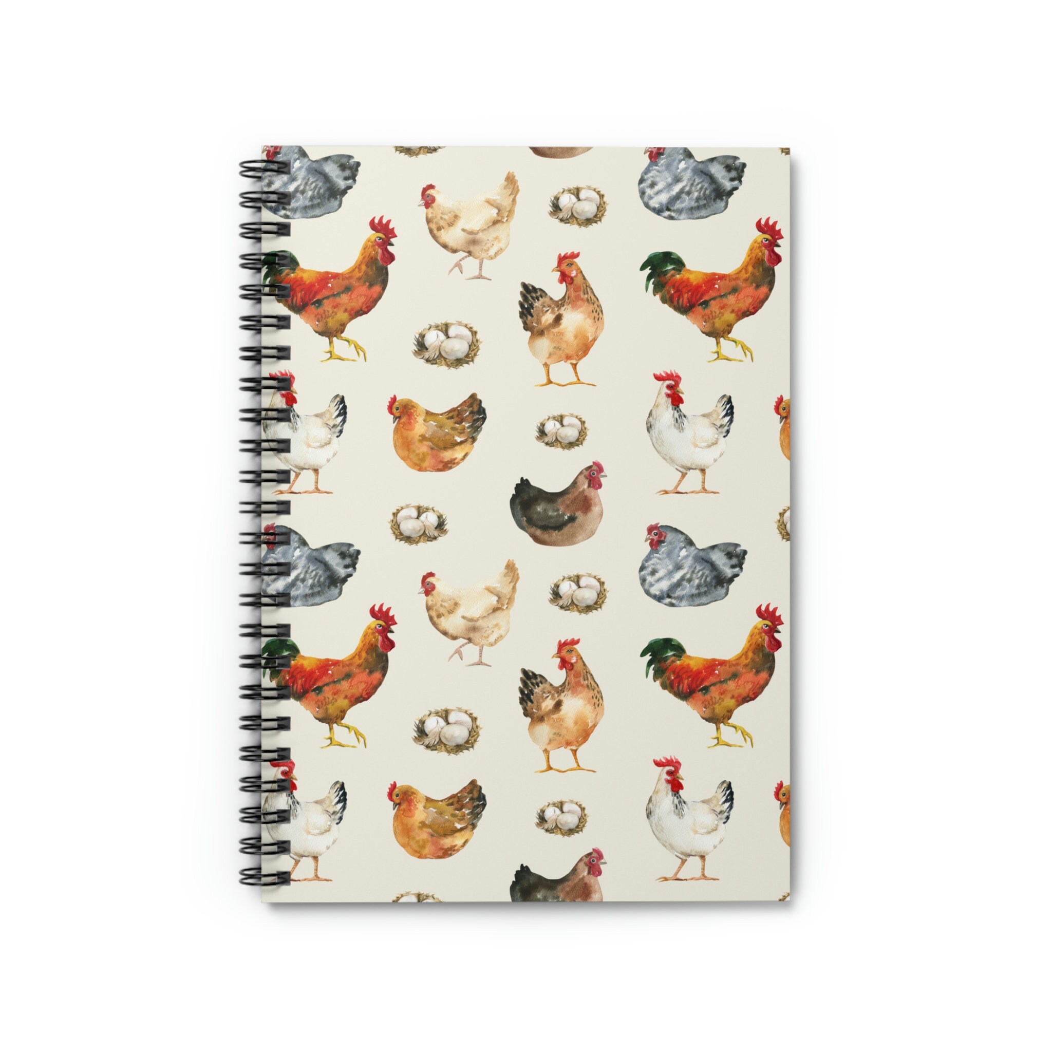 Spiral Notebook, Chicken Lined Notebook, Chicken Keeping Journal ...