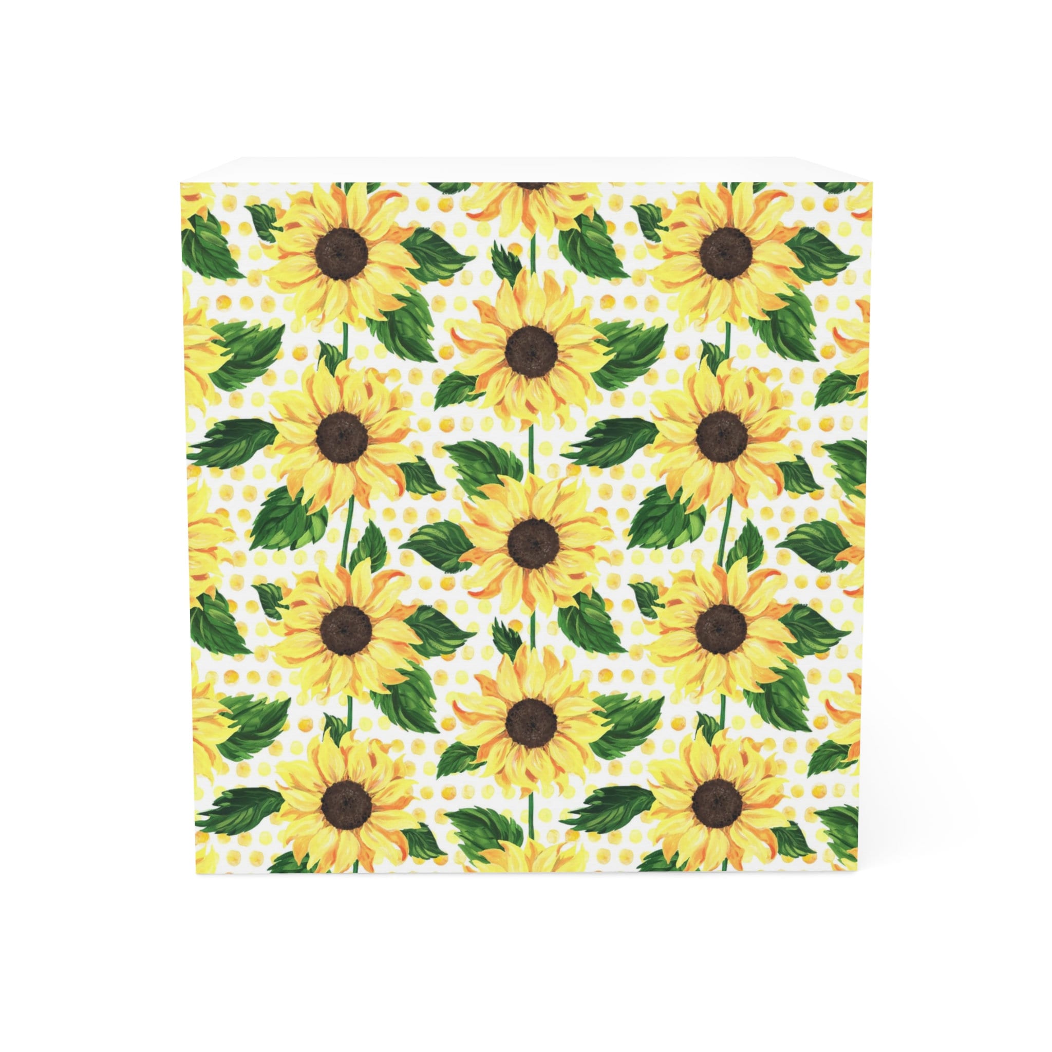 Sunflowers Note Cube, Pretty Botanical Sunflower Memo Cube, Sticky ...