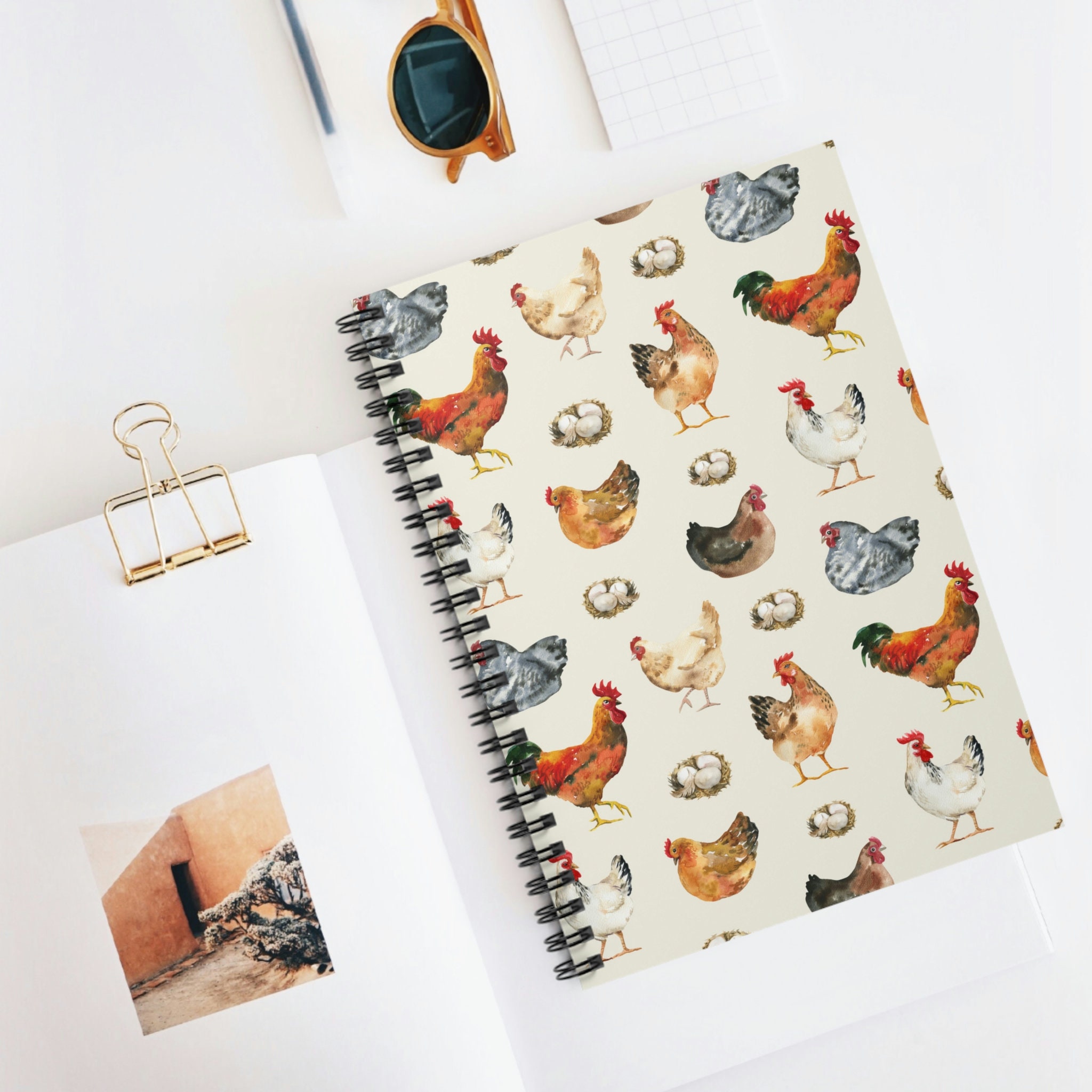 Spiral Notebook, Chicken Lined Notebook, Chicken Keeping Journal ...