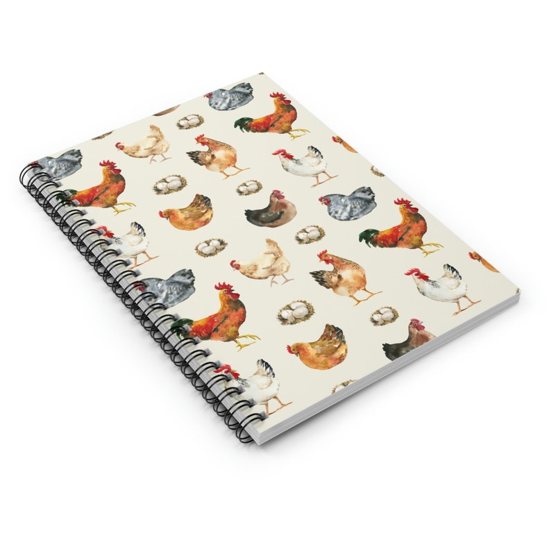 Spiral Notebook, Chicken Lined Notebook, Chicken Keeping Journal ...