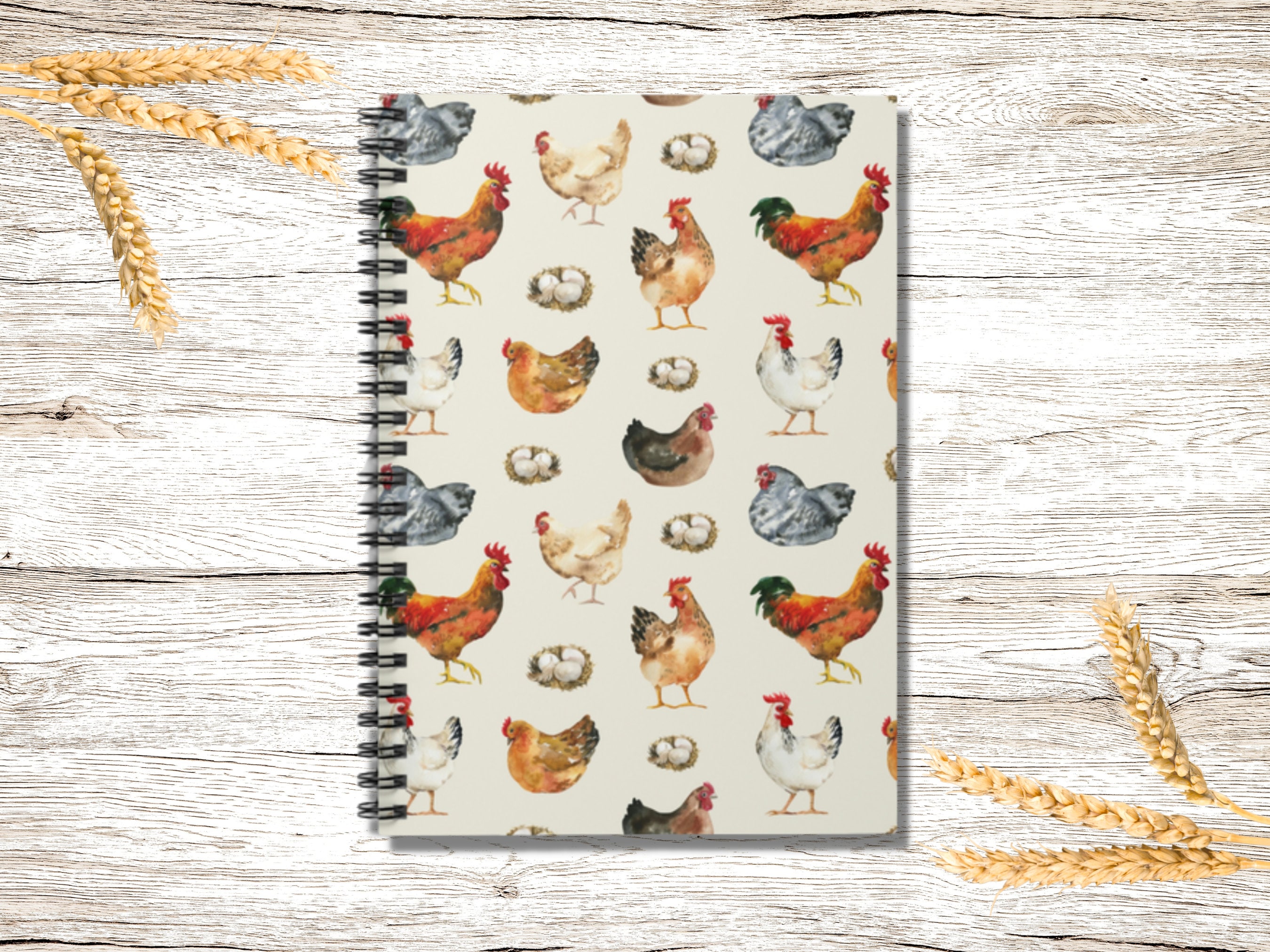 Spiral Notebook, Chicken Lined Notebook, Chicken Keeping Journal ...