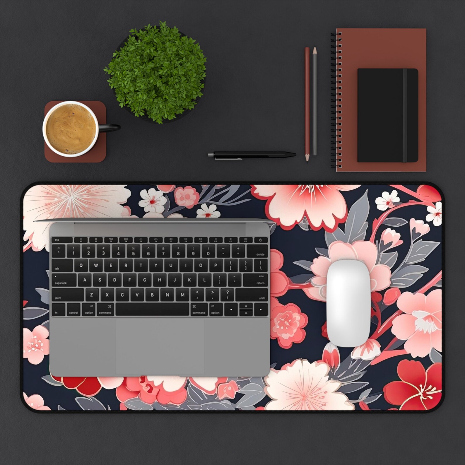 Elegant Japanese Floral Desk Mat Large Desk Mat Desk - Etsy